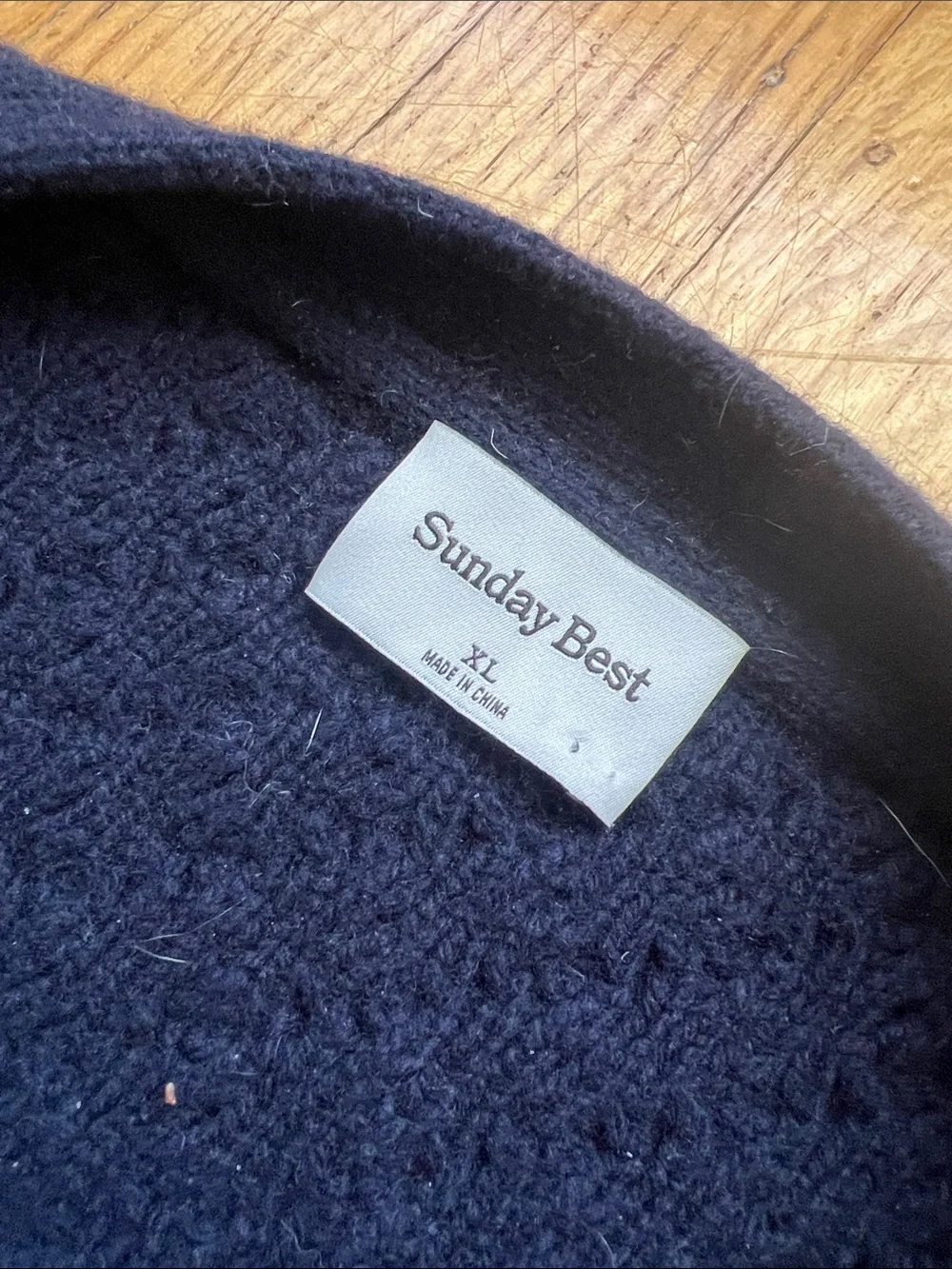 Sunday Best | Sweaters | Sunday Best Navy Textured Knit Sweater | Poshmark